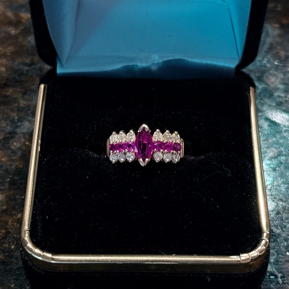 14k Solid Gold Effy Ruby & Diamond Ring - Gem